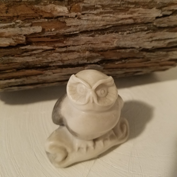 Accents | Vintage Pearlite Marblecraft Canada Small Sculpture Owl ...